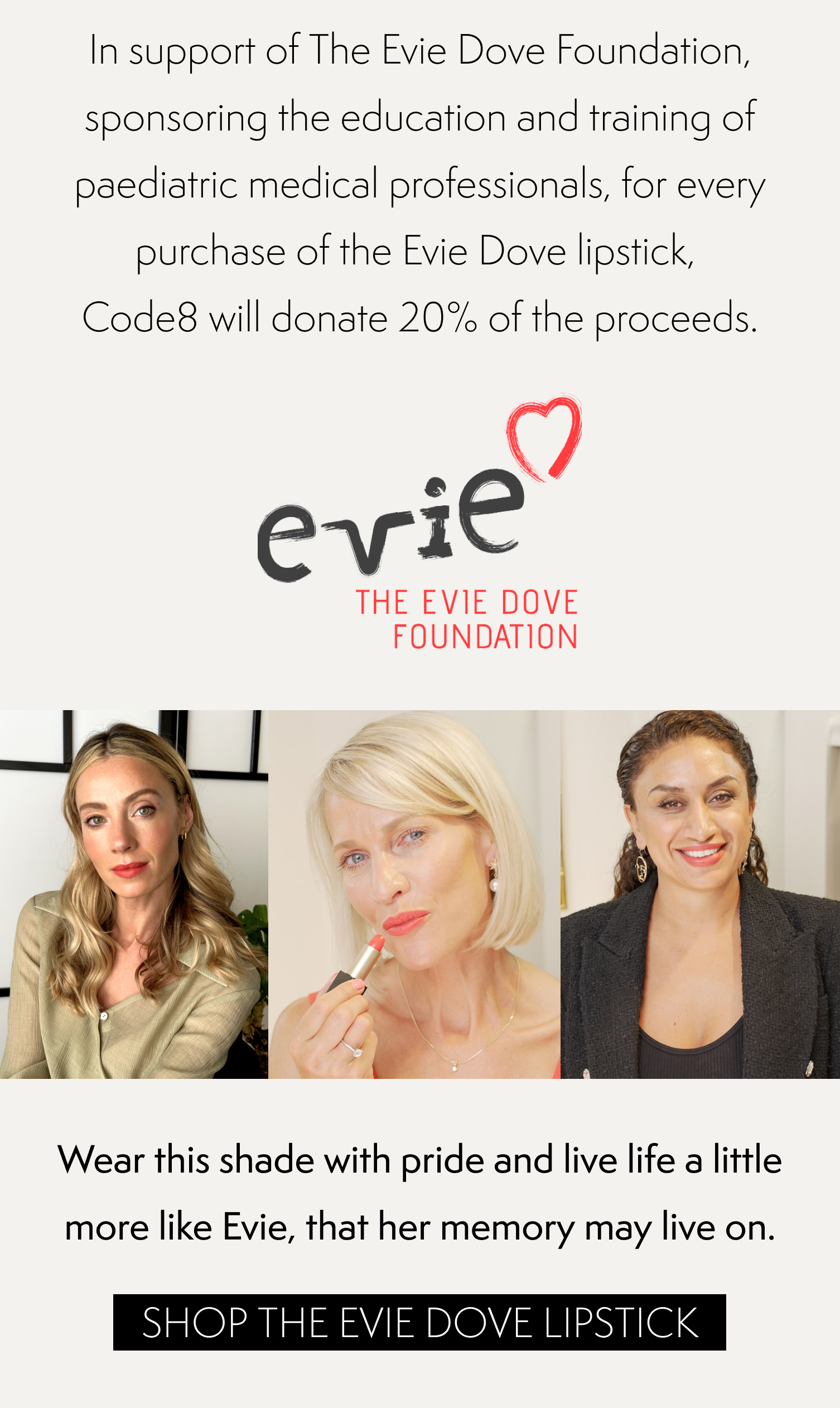 Code8 Beauty: Introducing The Evie Dove Foundation x Code8 | Milled