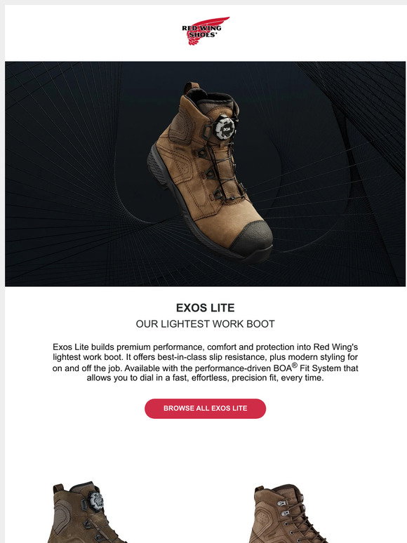 Red Wing Shoes: Exos Lite: Lightweight with Superior Performance | Milled