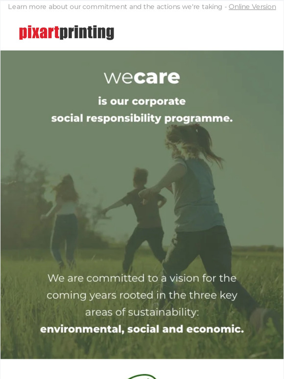 Pixartprinting: Introducing wecare, our sustainability project | Milled