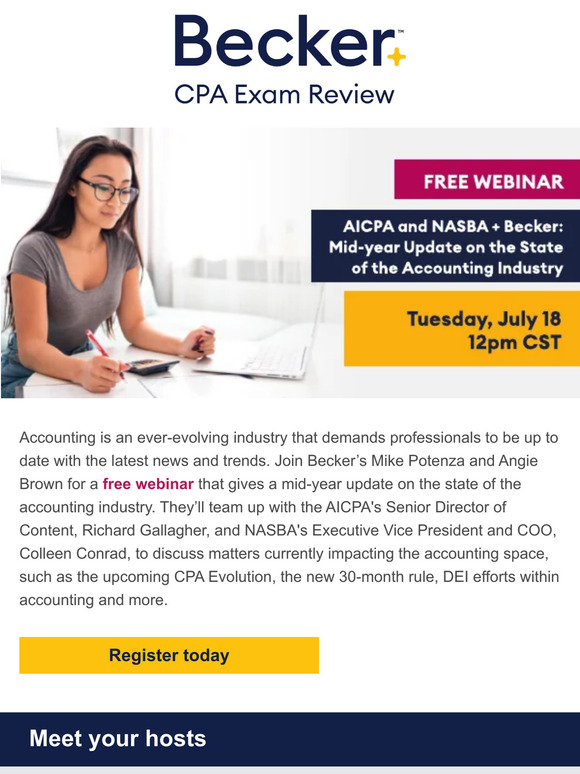 Becker: Join the AICPA, NASBA and Becker webinar: The current state of ...