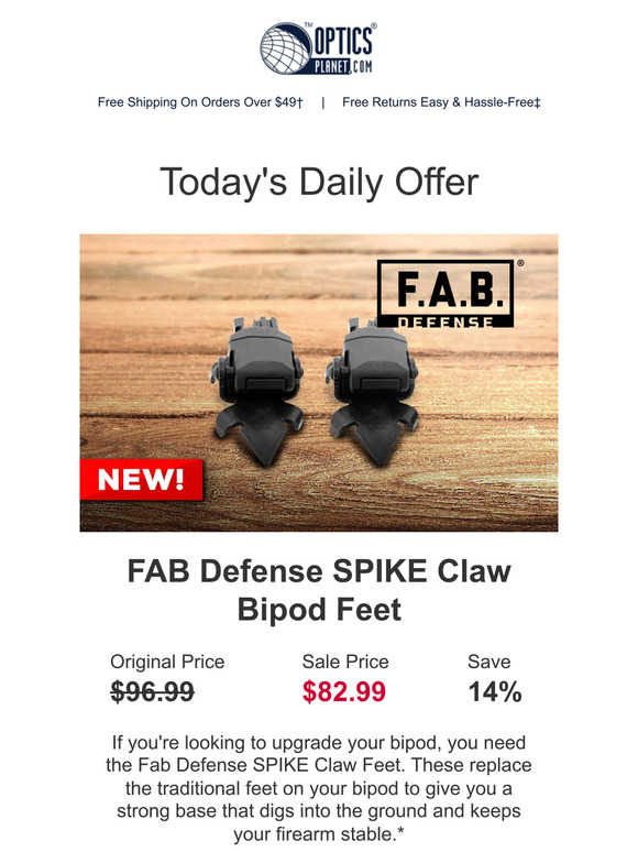 OpticsPlanet: Save on FAB Defense SPIKE Claws! | Milled