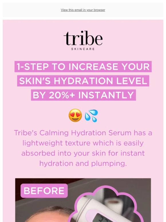 Tribe Skincare: Have you ever seen a hydration monitor?😱 | Milled
