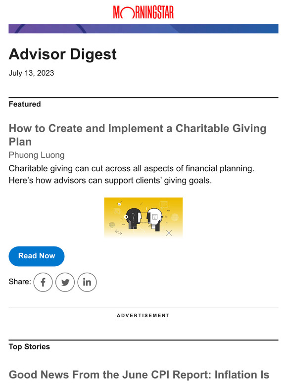 Morningstar: How to Create and Implement a Charitable Giving Plan | Milled