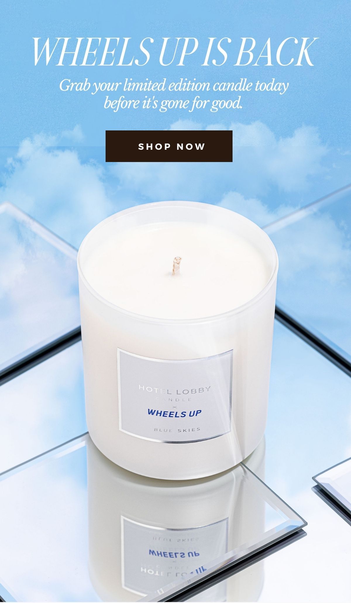 Hotel Lobby Candle: Now Back In Stock: Wheels Up, Positano & Capri | Milled