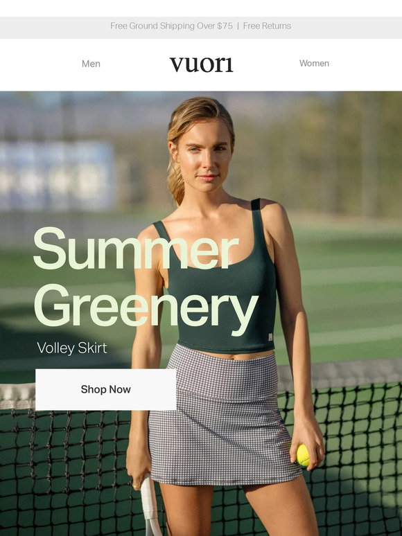 Vuori: New Colors: Volley Skirt | Milled