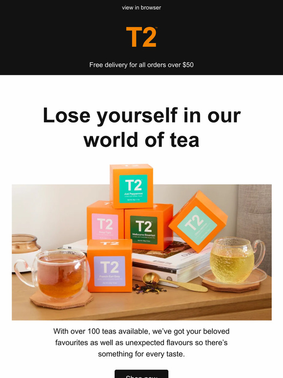 T2 Tea: Discover a hidden gem from over 100 teas available. | Milled