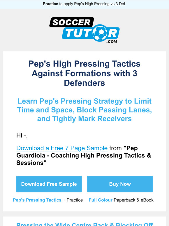 SoccerTutor: Learn Pep's High Pressing Strategy | Milled
