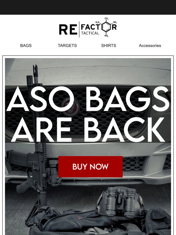 RE Factor Tactical: BLACK ASO BAGS ARE BACK!!! | Milled
