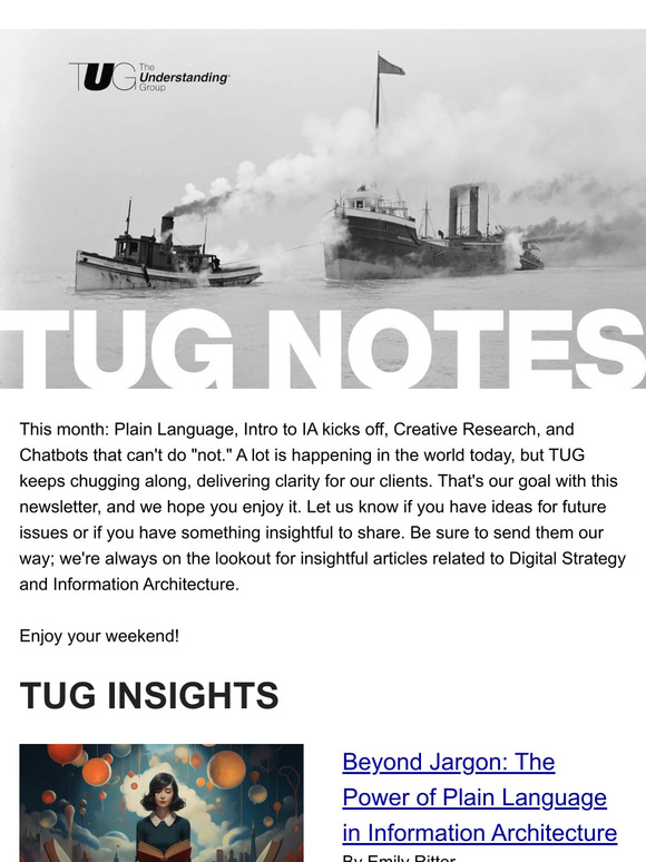 The Understanding Group: TUG Notes - July Issue - Plain Language, a bit ...
