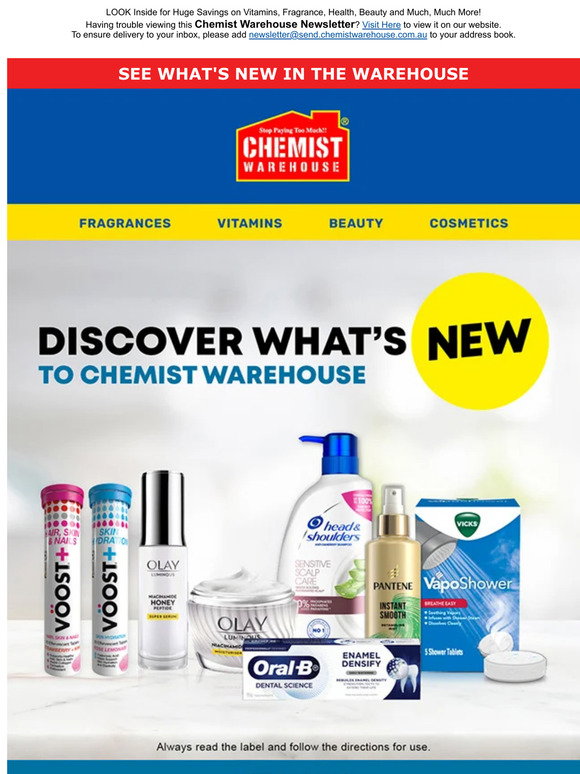 My Chemist: See what's new in the Warehouse 🏠 | Milled