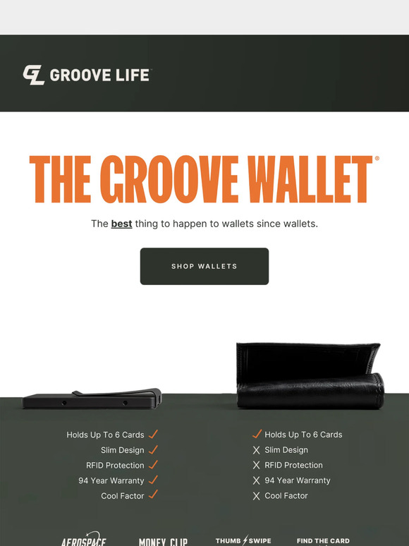 Groove Life: The best thing to happen to wallets since wallets. | Milled