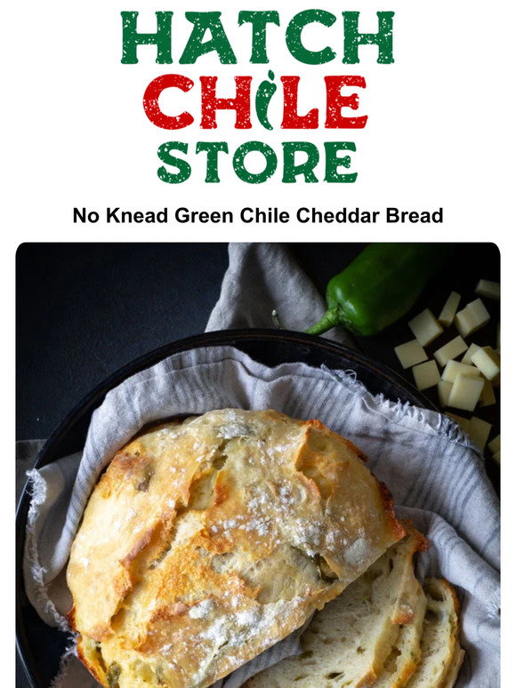 Hatch Green Chile: No Knead Hatch Green Chile Cheddar Bread | Milled