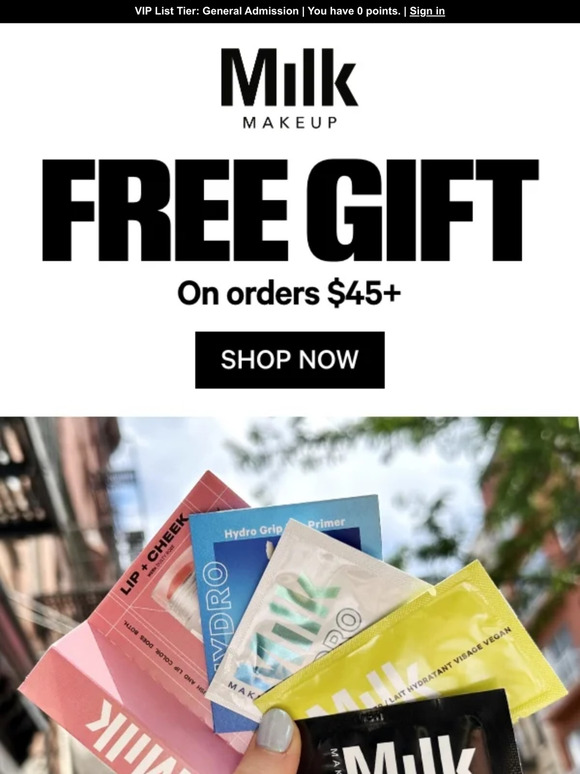 Milk Makeup: Free 5-piece gift set 🚨 | Milled