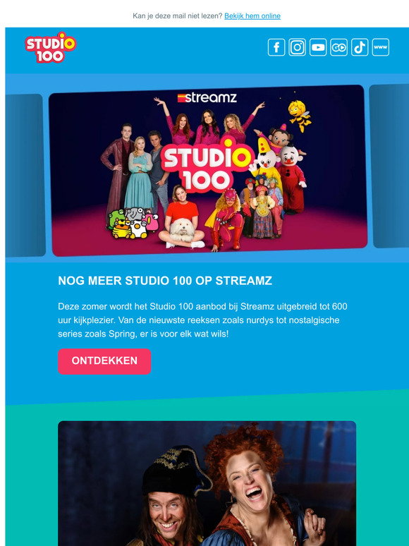 Studio 100: Ontdek Studio 100 op Streamz! 📺 | Milled