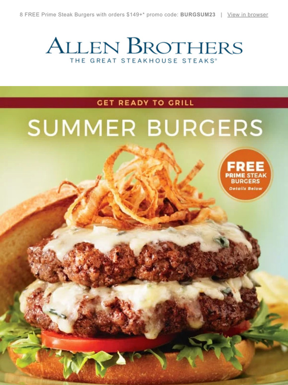 Allen Brothers: Get Inspired! Mouthwatering Burgers on the Grill | Milled