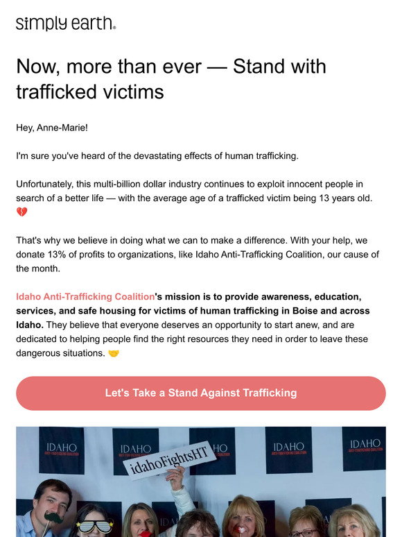 Simply Earth 🆘 Take A Stand Against Human Trafficking Milled