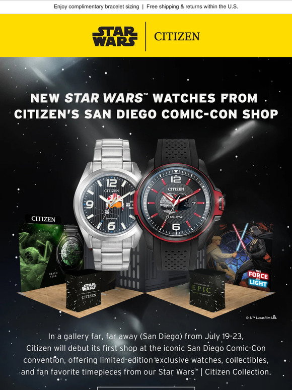 Citizen: San Diego Comic-Con is coming—preview Star Wars™ watches from ...