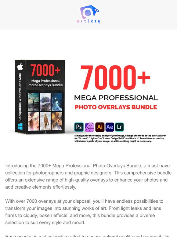 Artixty: The 7000+ Mega Professional Photo Overlays Bundle Is Here ...