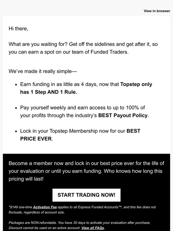 Topstep: [BEST PRICE EVER] Lock in Your Membership NOW! 🔒⏰ | Milled