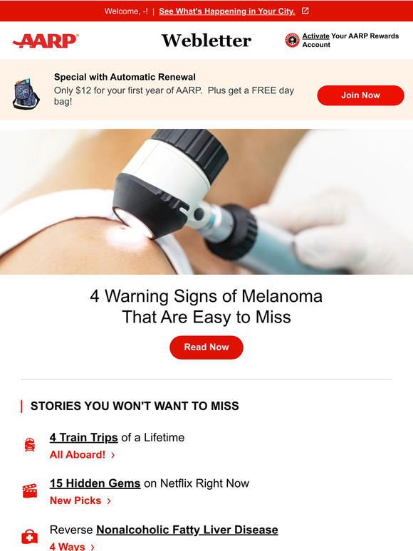 AARP: —, 4 Warning Signs of Melanoma That Are Easy to Miss | Milled