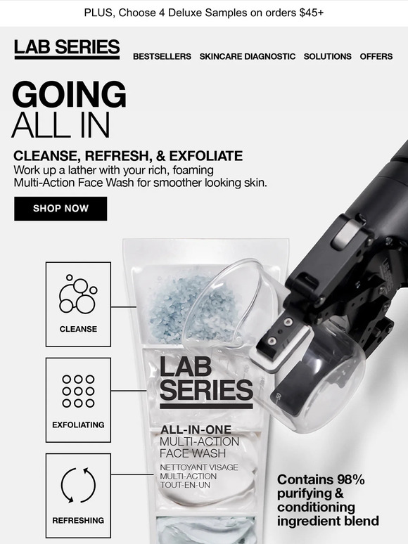 Lab Series: Cleanse, Refresh, & Exfoliate with our All-In-One Multi ...