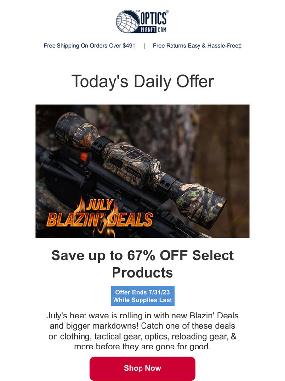 OpticsPlanet: Summer Sale: Up to 67% OFF | Milled