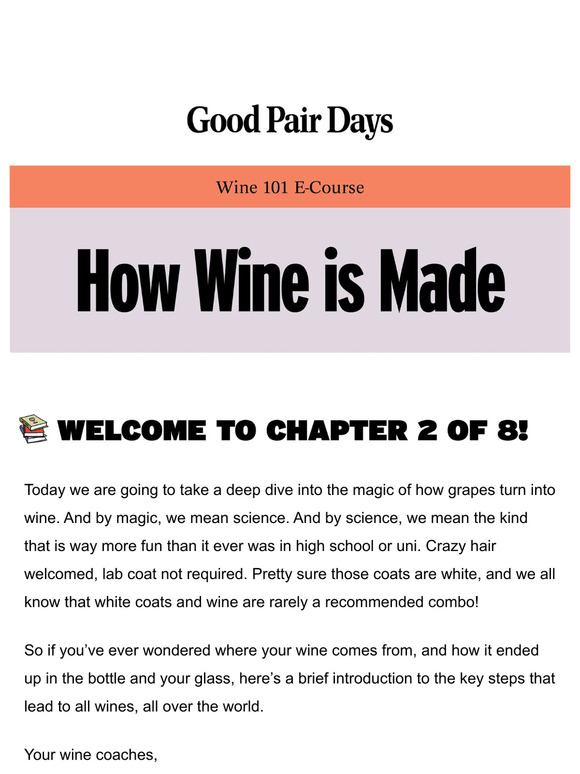 Good Pair Days: Chapter 2 - How Wine is Made 🧑🏻‍🔬 | Milled