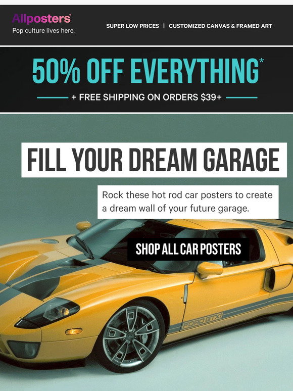 AllPosters: What's in your dream garage? | Milled