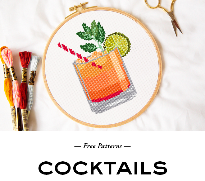 DMC: Free Patterns: Cocktails 🍸 | Milled
