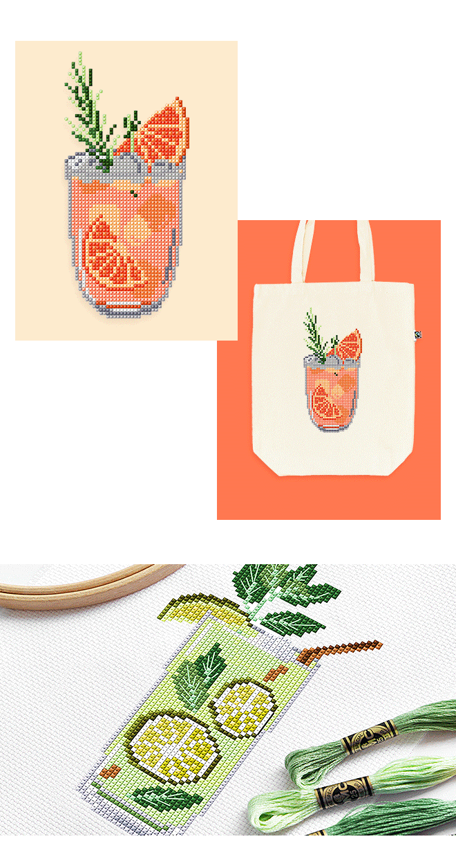 DMC: Free Patterns: Cocktails 🍸 | Milled