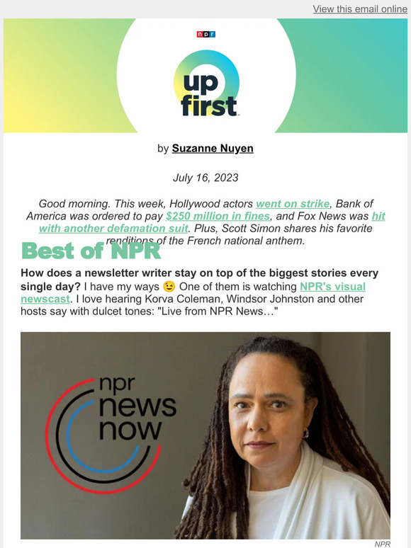 NPR: Live from NPR News…it's the visual newscast | Milled