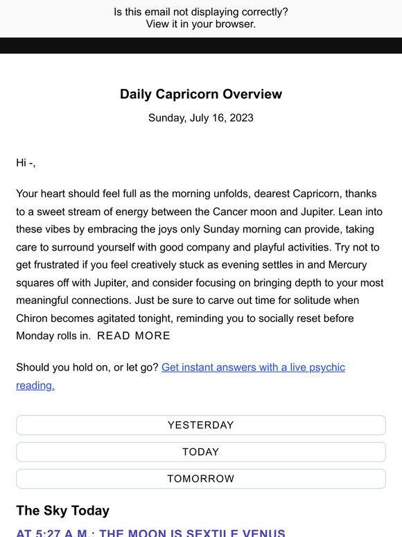 Astrology.com - International: —, Your Daily Horoscope Overview - Sun ...