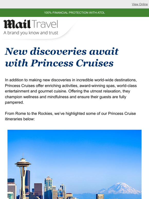 Daily Mail Experiences: New discoveries await with Princess Cruises ...