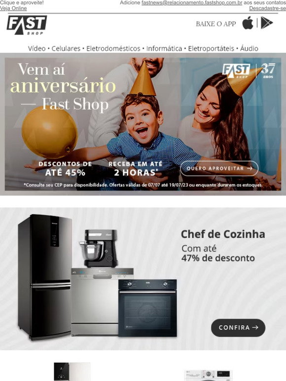 Fast Shop: Os melhores itens para sua cozinha com até 47% OFF! | Milled