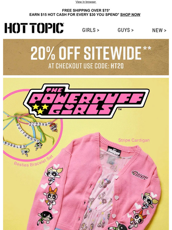 Hot Topic Email Newsletters: Shop Sales, Discounts, and Coupon Codes