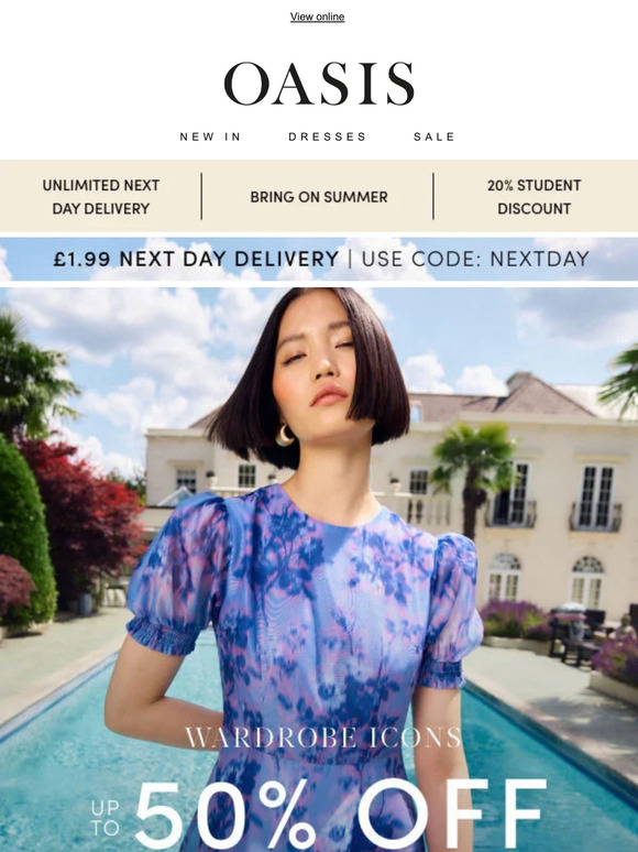 Oasis: Open for must-have dresses and tops at up to 50% off | Milled