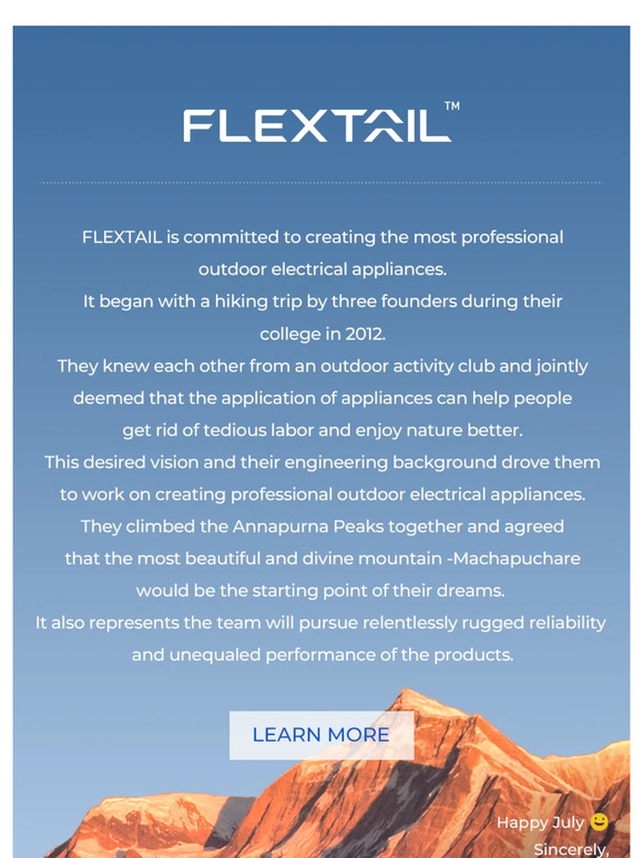 Flextail: FLEXTAIL's Brand Story | Milled