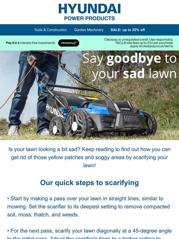 Hyundai Power Equipment: Sad lawn? Find out when and how to scarify ...