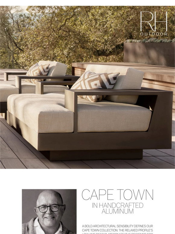 Restoration Hardware: The Marbella Outdoor Collection in Handcrafted ...