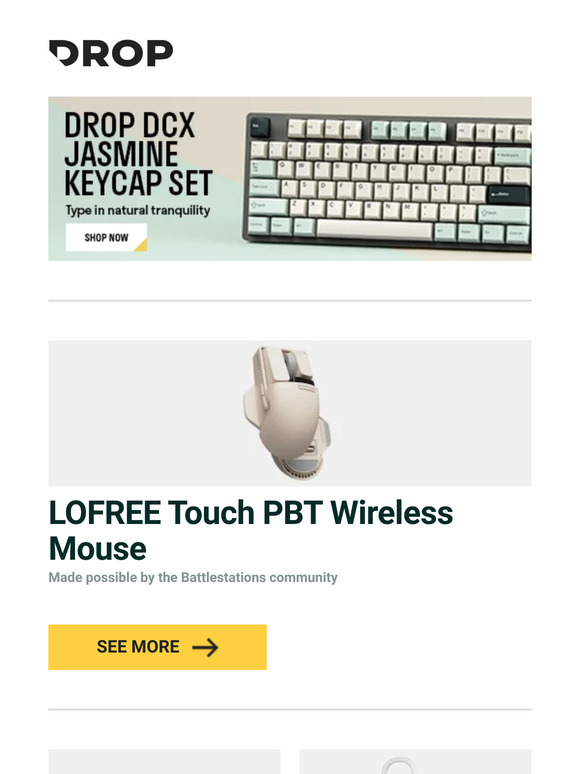 Drop: LOFREE Touch PBT Wireless Mouse, Drop + Dwarf Factory Gnarly ...