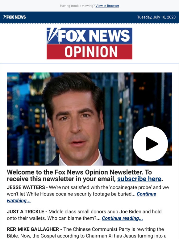 Fox News: Biden cooks the books at the border, China's CCP rewrites the ...