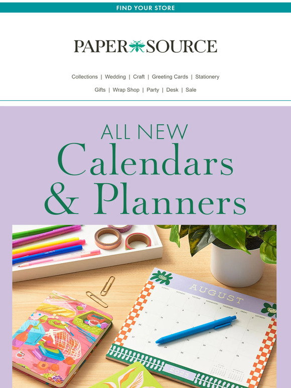 Paper Source: All New Calendars & Planners are Here! | Milled