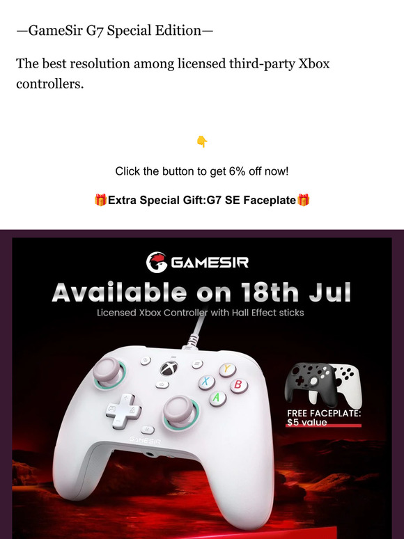 gamesir: G7 SE OFFICIAL LAUNCH: Get 6% OFF and a Free Faceplate of the ...
