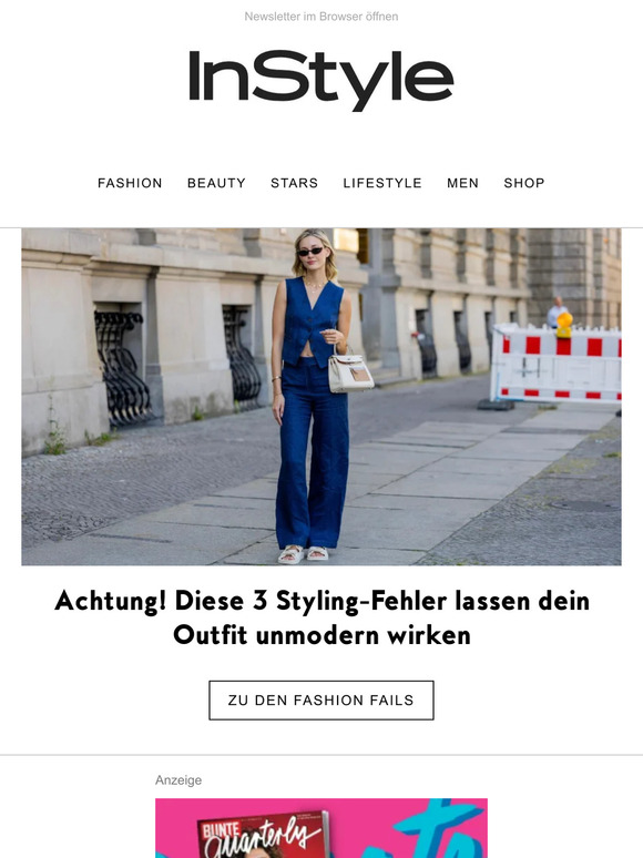 InStyle: Achtung! Diese 3 Styling-Fehler lassen dein Outfit unmodern ... InStyle: Achtung! Diese 3 Styling-Fehler lassen dein Outfit unmodern ...