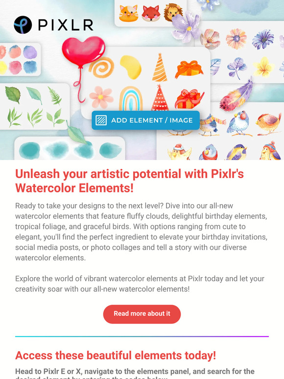 Pixlr: Discover the magic of Pixlr's Watercolor Elements this July ...