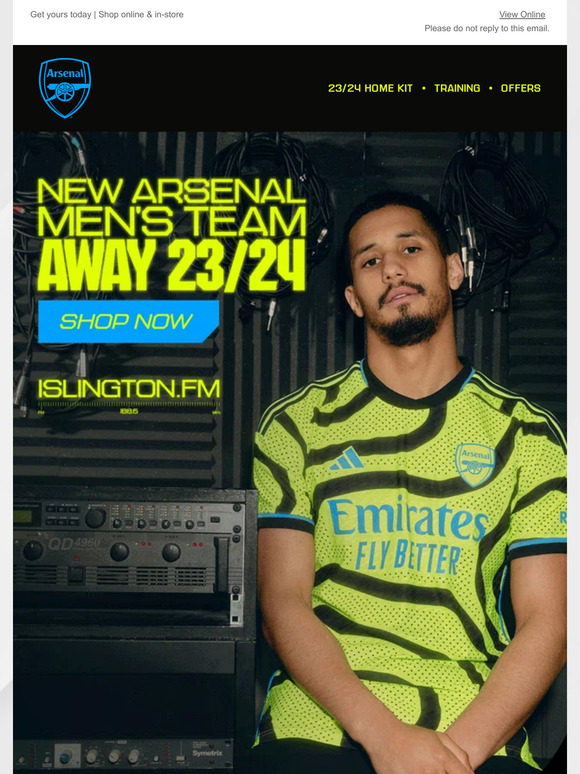 Arsenal: Introducing the new 23/24 Arsenal Men's Team Away Kit | Milled