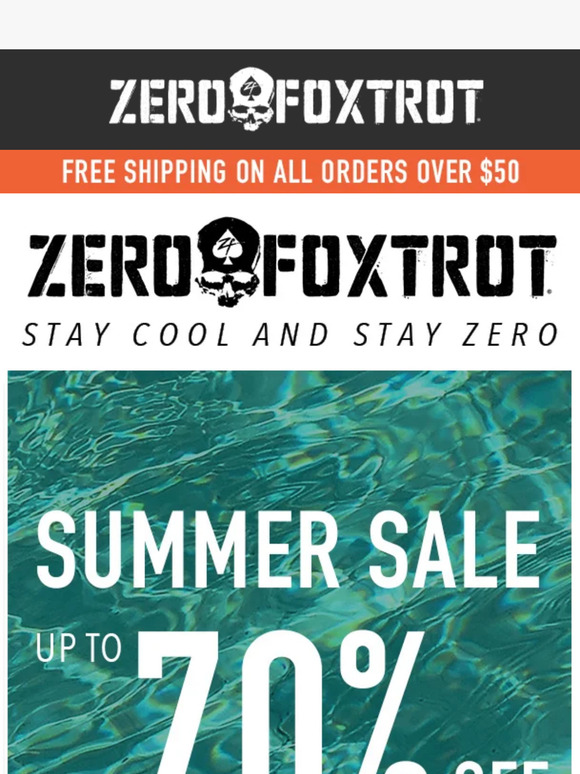 Zero Foxtrot: 70% OFF IS LIVE - Beat the heat with Zero Foxtrot | Milled
