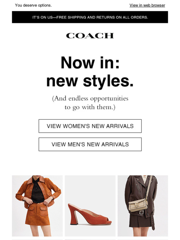 Coach: 70+ new styles just arrived! | Milled