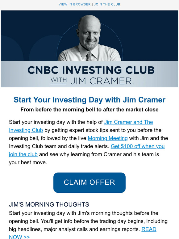 CNBC: Start your investing day with Jim Cramer and his Morning Meeting ...