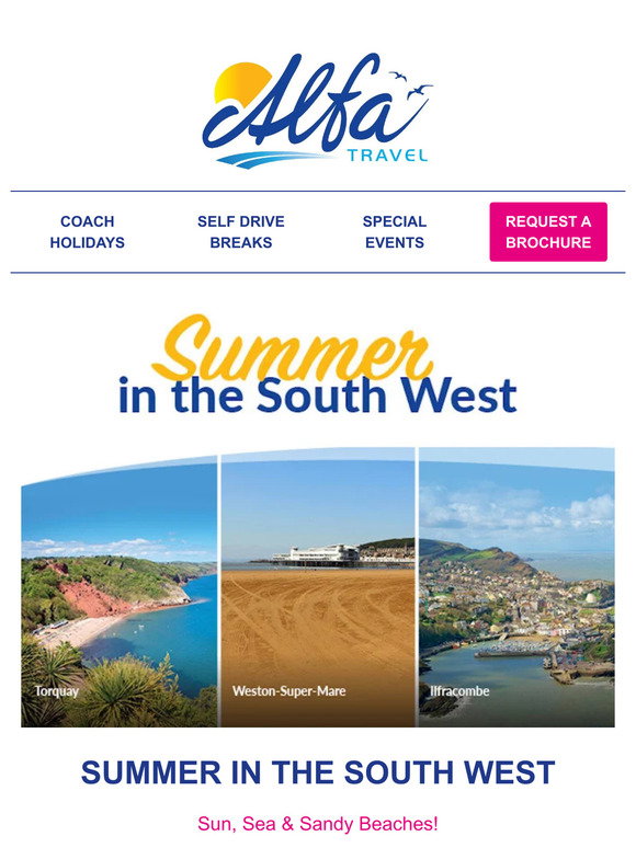 Alfa Travel Ltd: Summer in the South West! ☀ 🚌 | Milled